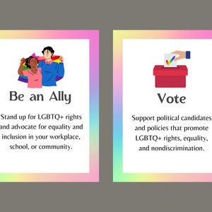 LGBTQ+ PRIDE Inclusivity and Acceptance (set of 8 Posters), Pride Month ...