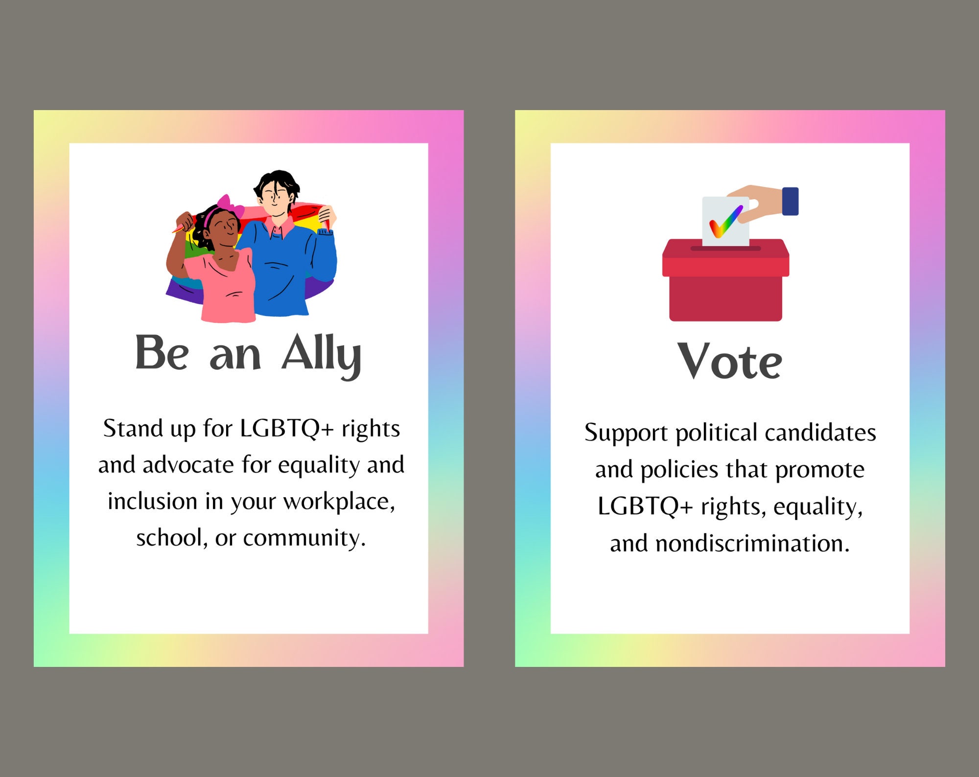 LGBTQ+ PRIDE Inclusivity and Acceptance (set of 8 Posters), Pride Month ...