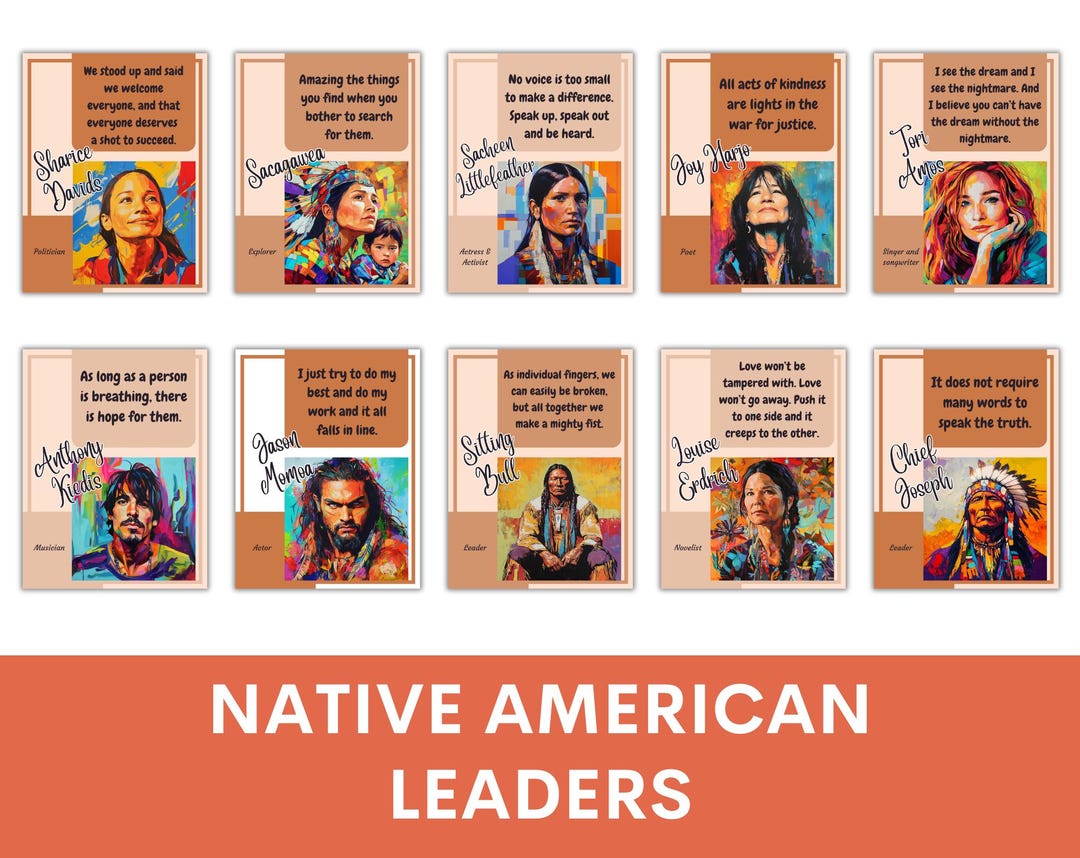 Native American Heritage Month, Famous Native American Icons Posters ...