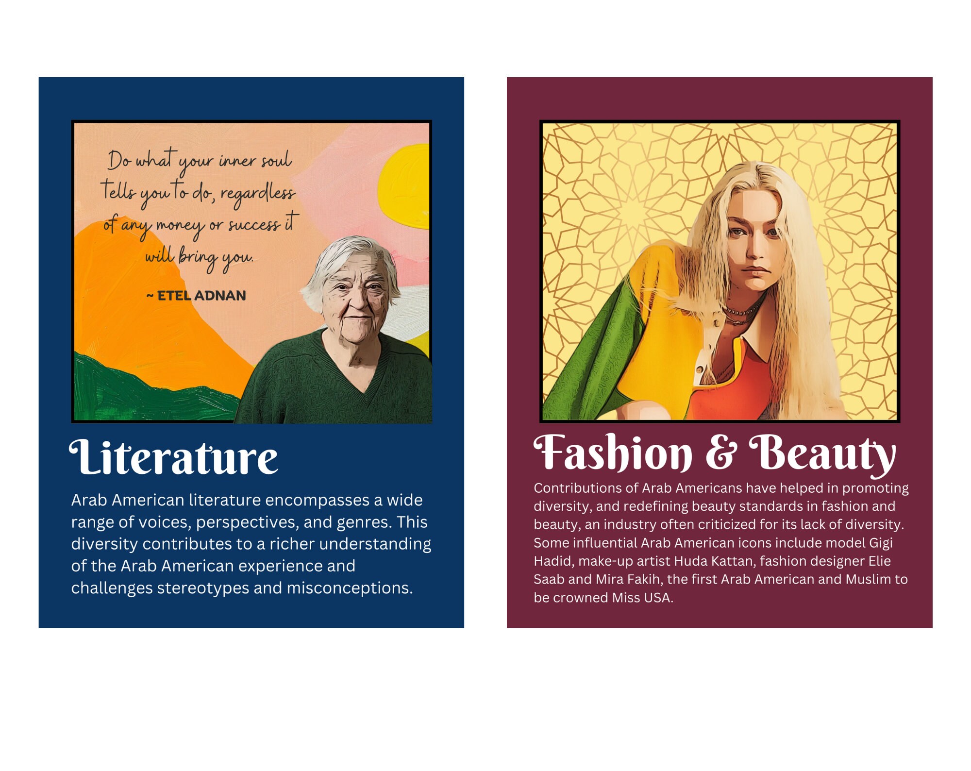 Arab American Heritage Month Posters (set of 10), Arab American Leaders ...