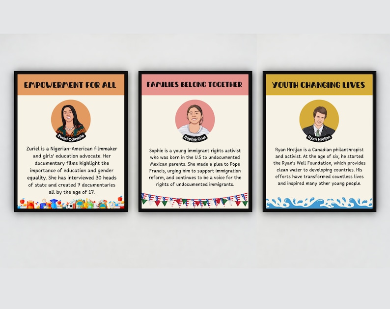 Influential Young People Posters Bulletin Board Remarkable - Etsy