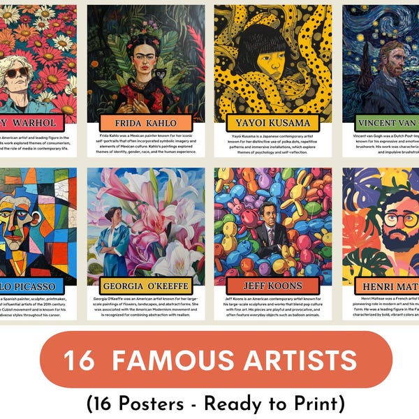 Famous Artists - Etsy