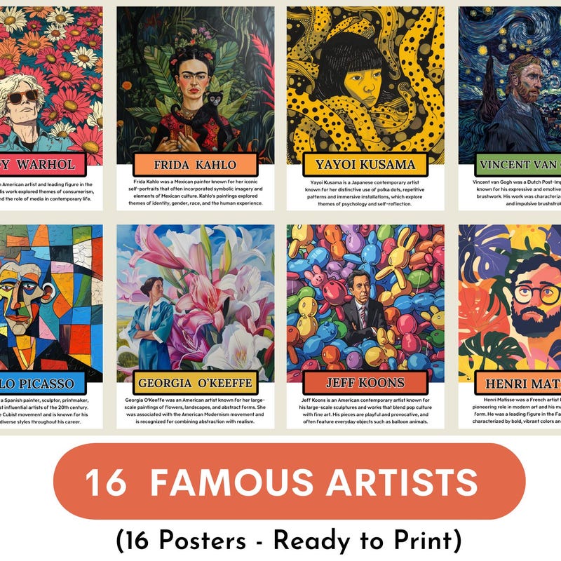 Famous Artists - Etsy