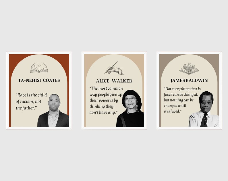 Famous Black Authors Posters, Black Thought Leaders, Black History ...