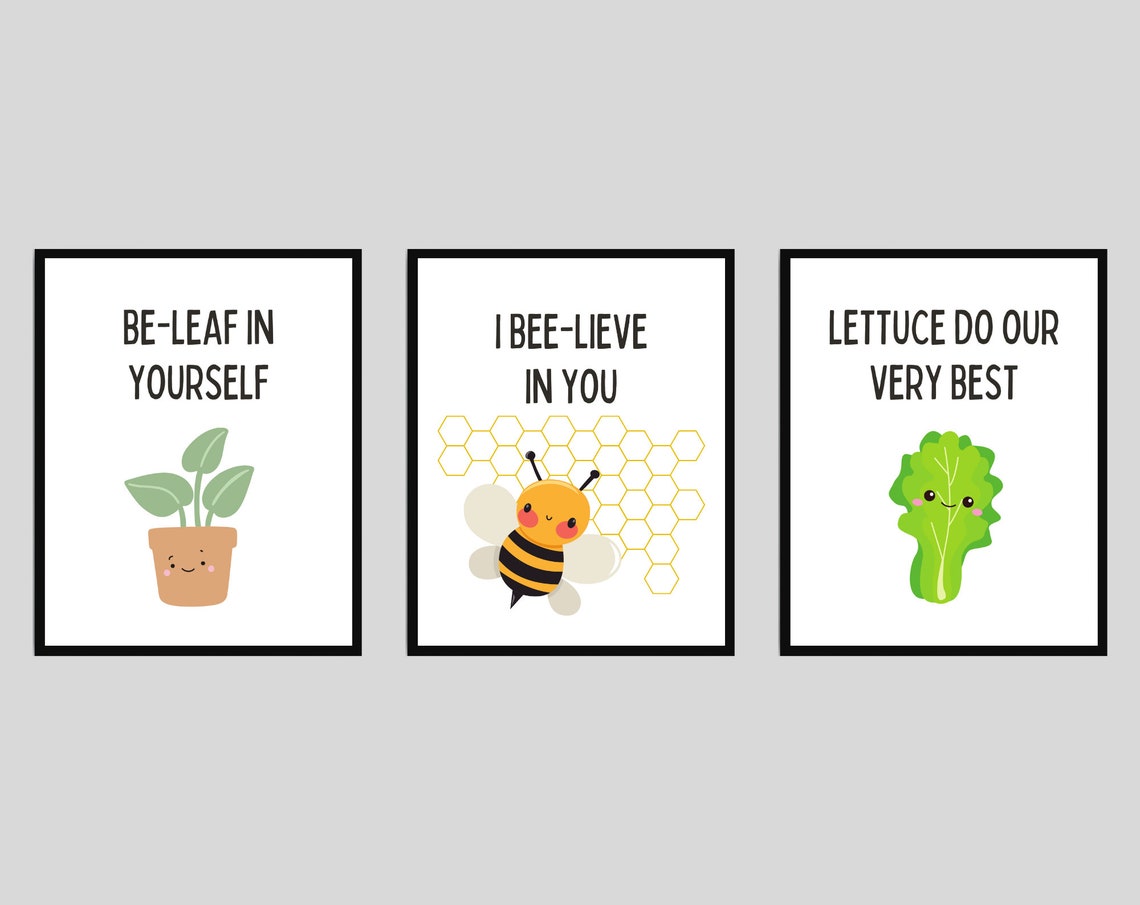 Motivational Puns Posters ( Set of 10) Ready to Print, Inspirational ...