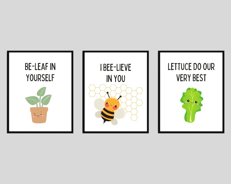 Motivational Puns Posters ( Set of 10) Ready to Print, Inspirational ...