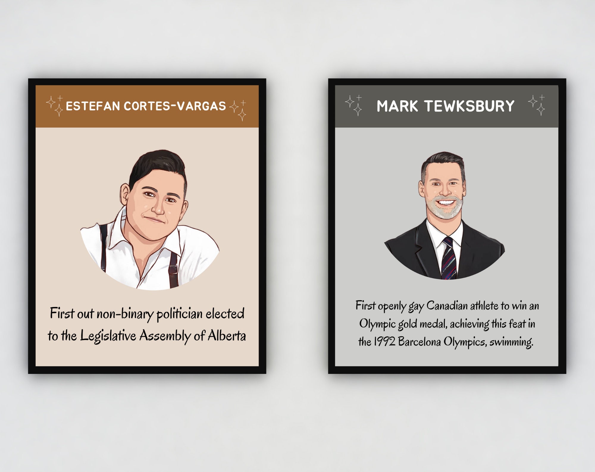 Canadian LGBTQ Leaders set of 8, Famous LGBTQ Pioneers Posters, Canada ...