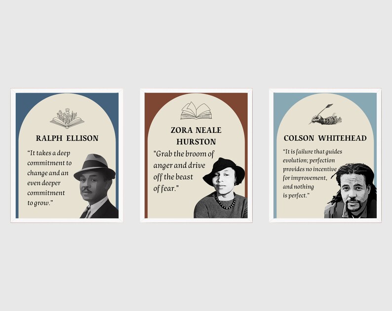 Famous Black Authors Posters, Black Thought Leaders, Black History ...