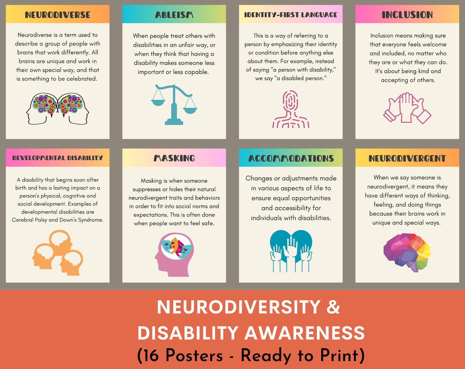 Neurodiversity, Disability Awareness Posters, Invisible Disabilities ...