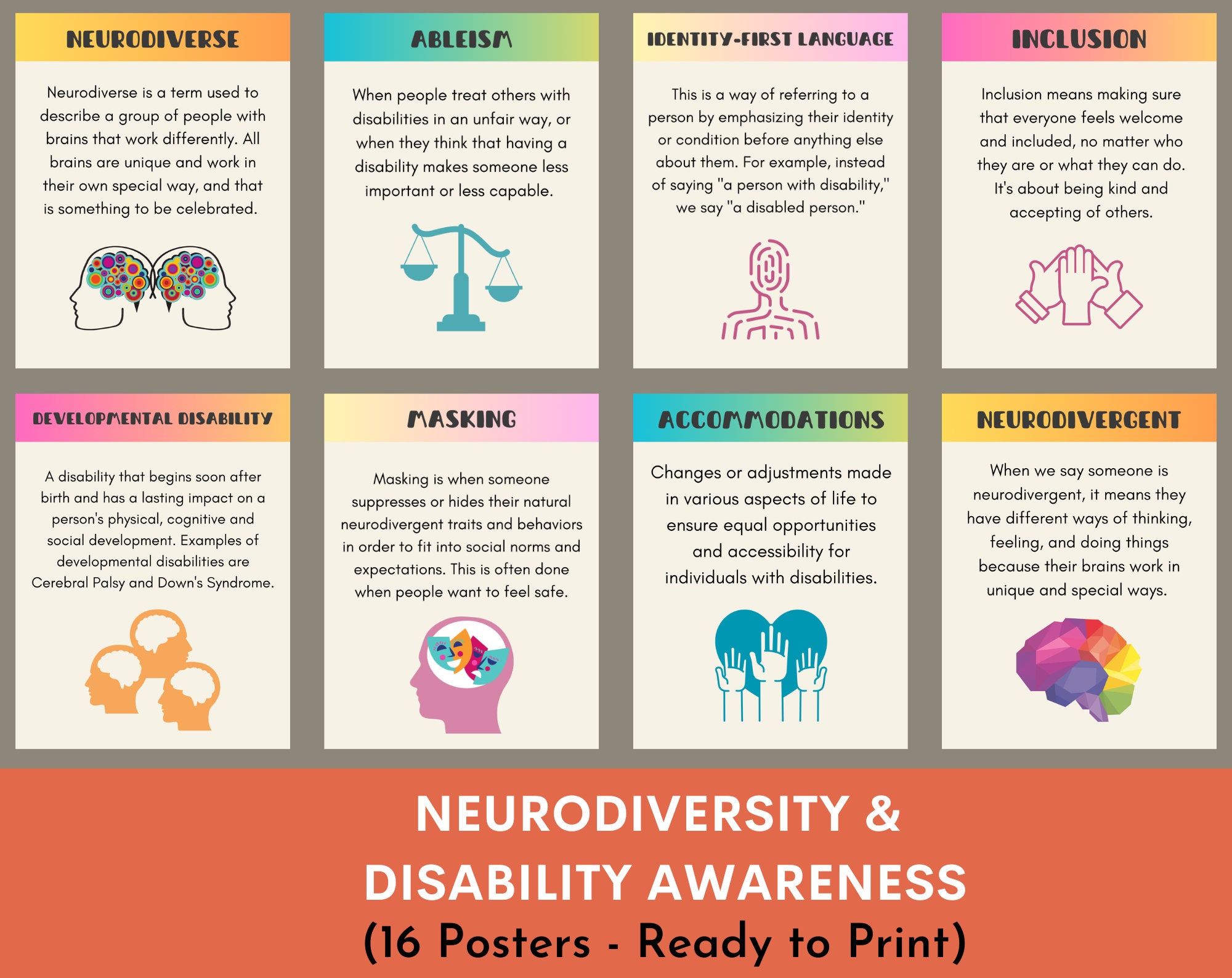 Neurodiversity, Disability Awareness Posters, Invisible Disabilities ...