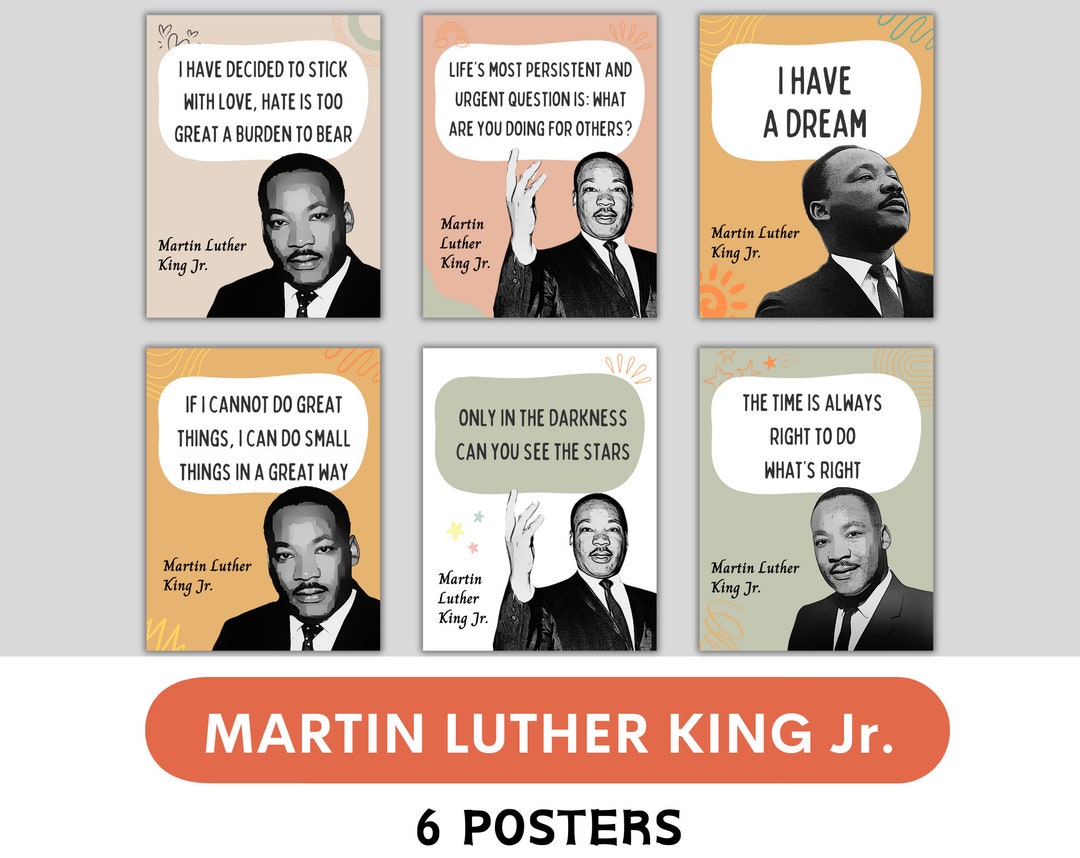 Martin Luther King Jr. Posters, Boho Inspirational Quotes, Black ...