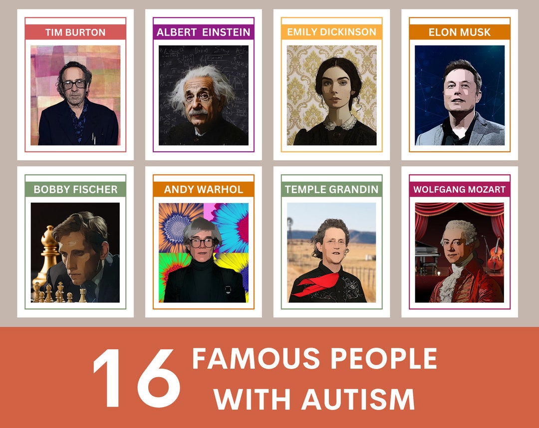 Famous People With Autism 16 Posters , Autism Awareness, Famous ...