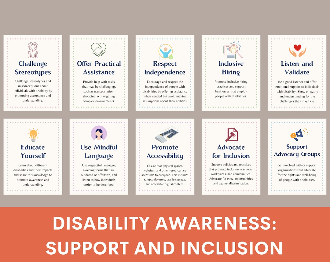 Disability Awareness Month Posters, Neurodiversity Awareness, Support ...