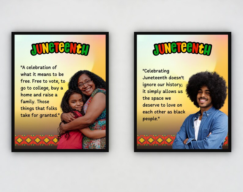 My Juneteenth Posters (set of 8), Freedom Posters, Inspirational ...