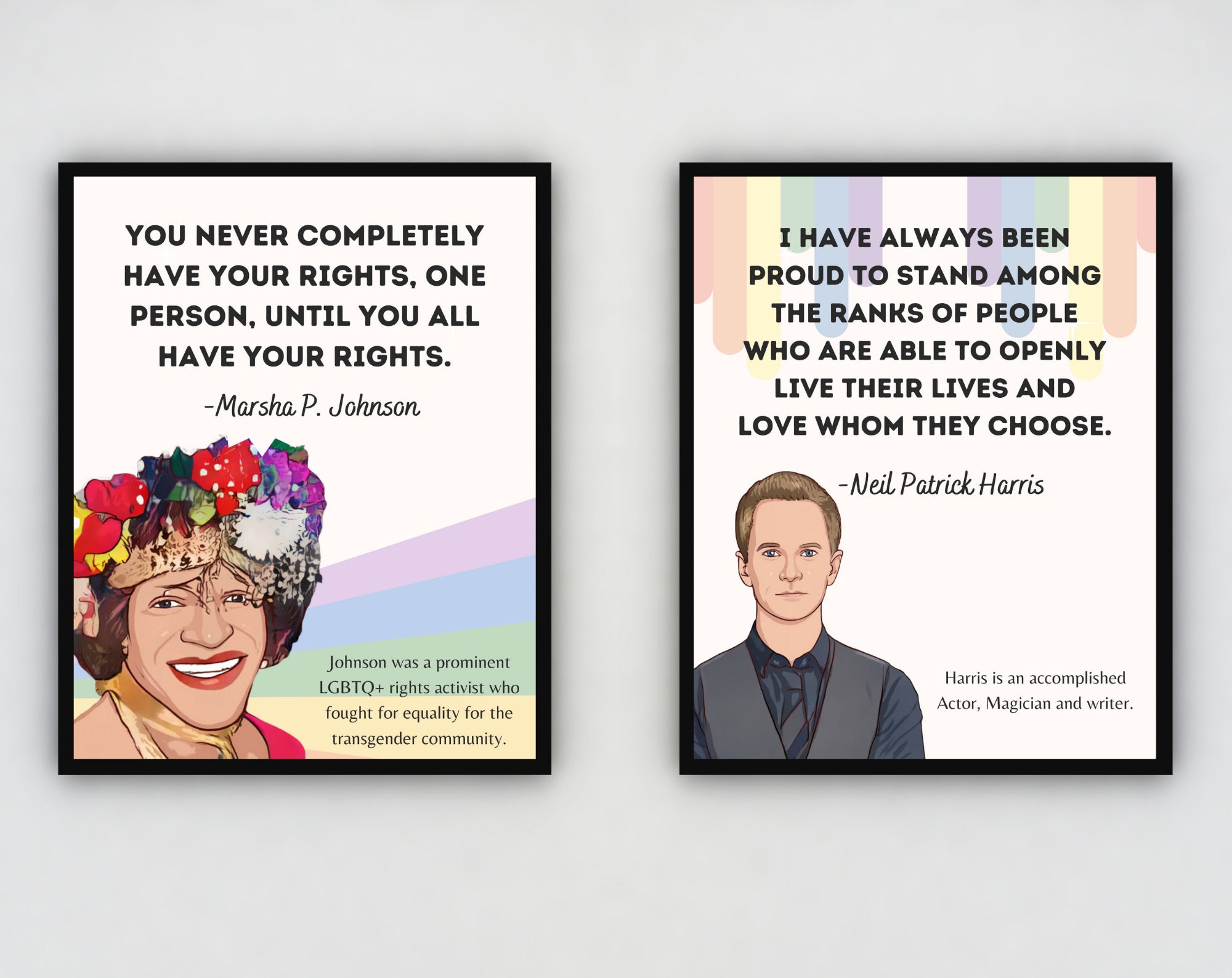 Inspiring LGBTQ Quotes set of 8 Posters LGBTQ Empowerment - Etsy