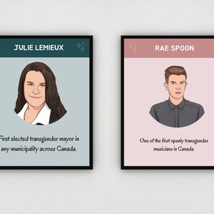 Canadian LGBTQ+ Leaders (set of 8), Famous LGBTQ Pioneers Posters ...