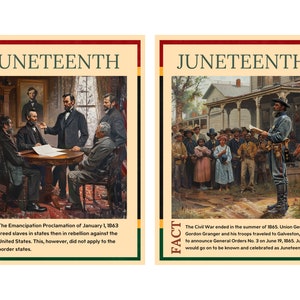 Juneteenth History Posters (set of 8), Freedom Posters, Juneteenth ...