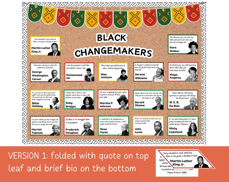 Black History Month Bulletin Board, Famous Black Leaders, Influential ...
