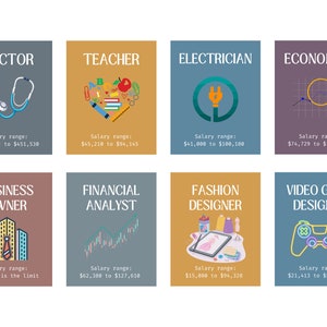 Math Careers Posters Set of 30, Math Classroom Decor, Educational ...