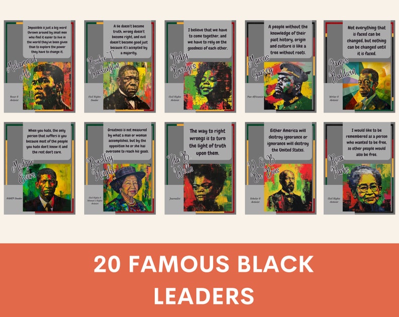 Juneteenth Posters, 20 Famous Black Leaders, Famous Black Activists ...