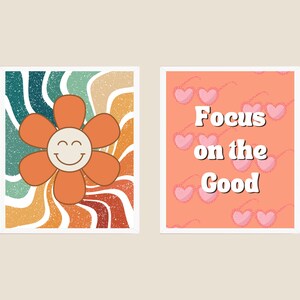 Groovy Growth Mindset Inspirational Posters (set of 8), Retro Growth ...
