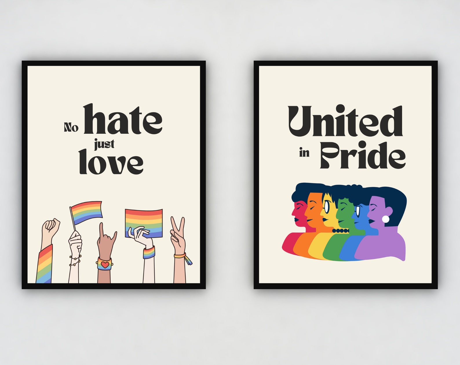LGBTQ Quotes (set of 8 Posters), Pride Month Posters, LGBTQ Love ...