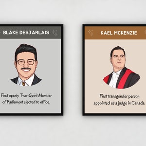 Canadian LGBTQ+ Leaders (set of 8), Famous LGBTQ Pioneers Posters ...