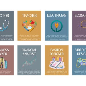 Math Careers Posters ( Set of 30), Math Classroom Decor, Educational ...