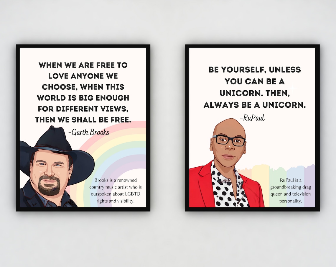 Inspiring LGBTQ Quotes set of 8 Posters LGBTQ Empowerment - Etsy