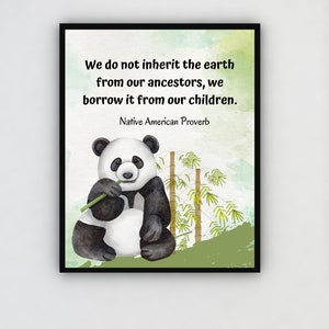 Set of 8 Earth Quotes Posters (animal Habitat Theme), Environment ...