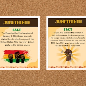Juneteenth History Posters (set of 8), Freedom Posters, Inspirational ...