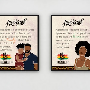 My Juneteenth Posters (set of 8), Freedom Day Posters, Inspirational ...