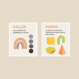 Elements of Art and Principles of Design Posters Bundle, Art Classroom ...