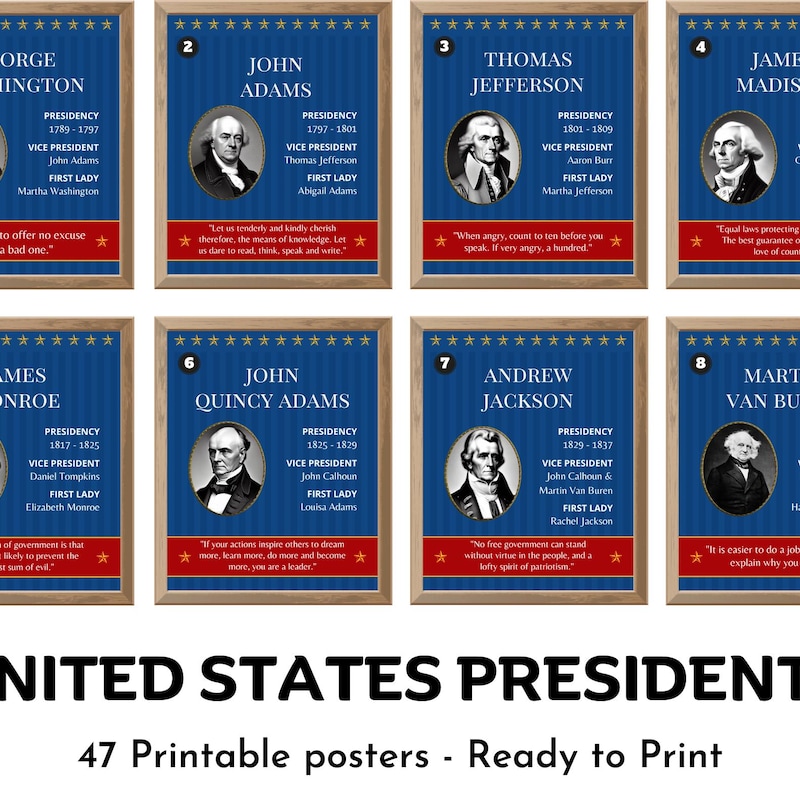 Us Presidents Poster - Etsy