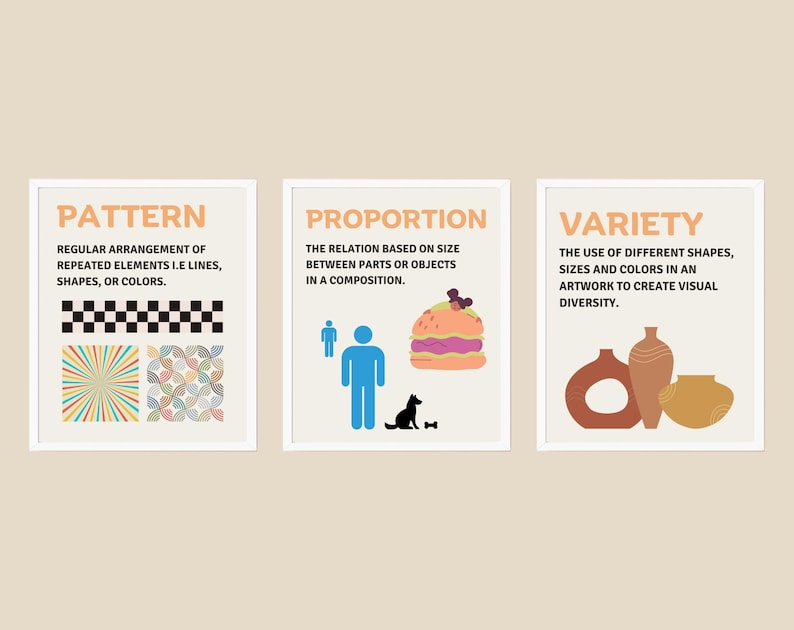 Elements of Art and Principles of Design Posters Bundle, Art Classroom ...