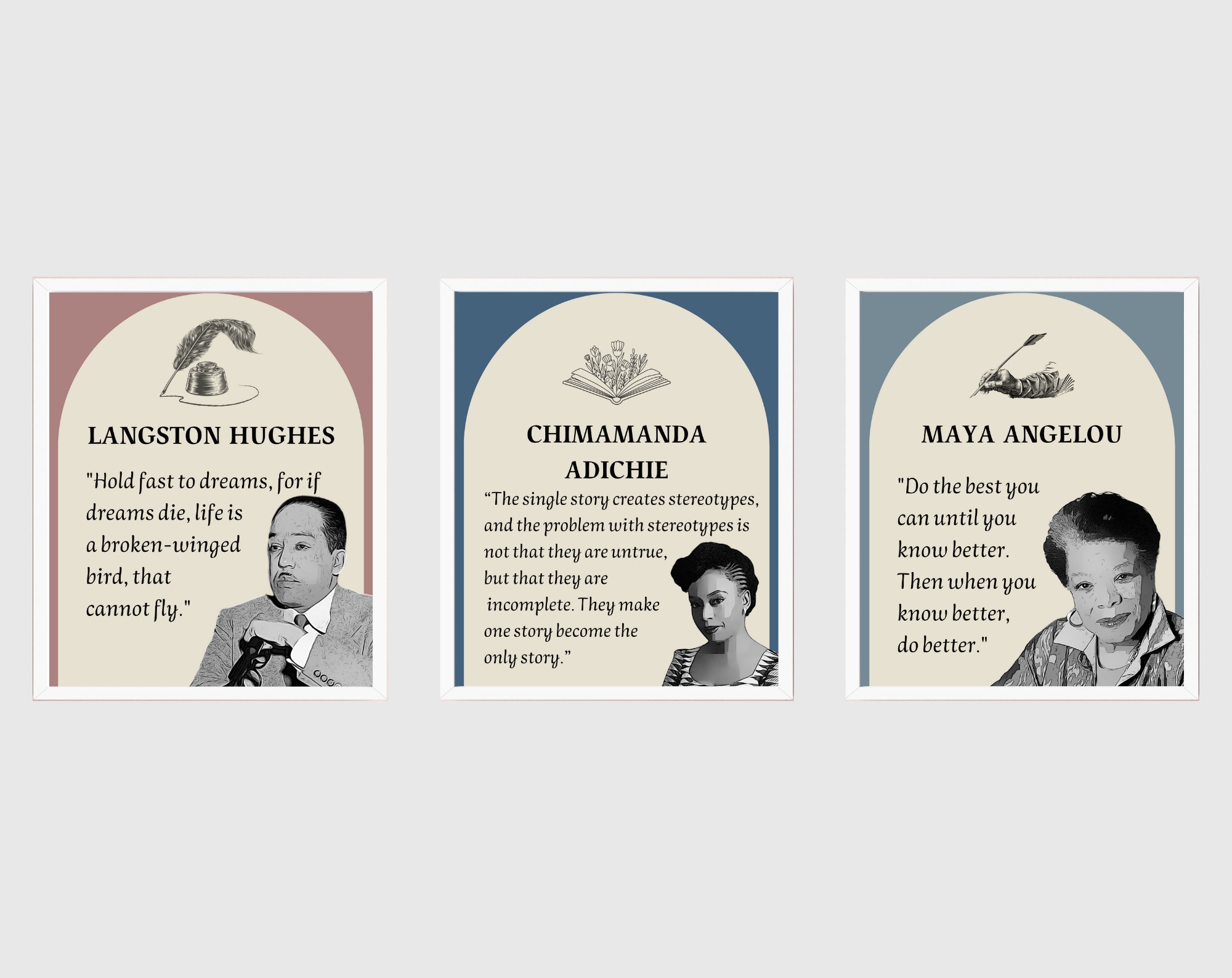 Famous Black Authors Posters, Black Thought Leaders, Black History ...