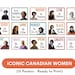 Famous Canadian Women Posters (set of 15), Women's History Month ...