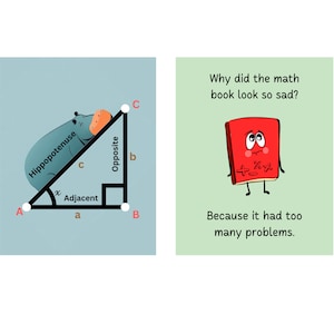 Set of 8 Math Posters, Math Puns and Jokes, Math Classroom, Educational ...