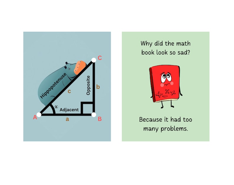 Set of 8 Math Posters Math Puns and Jokes Math Classroom - Etsy