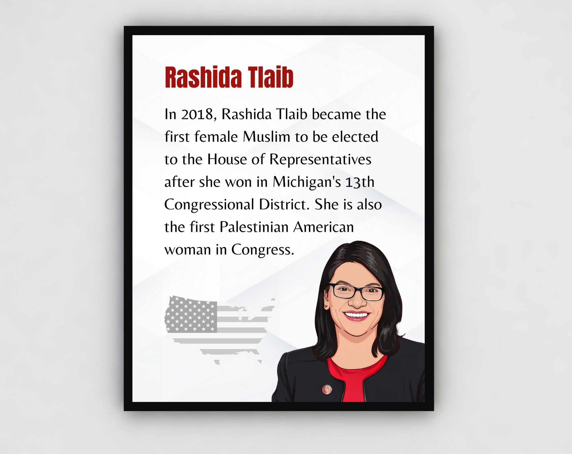 Notable Arab American Leaders Postersset of 8, Arab American Heritage ...