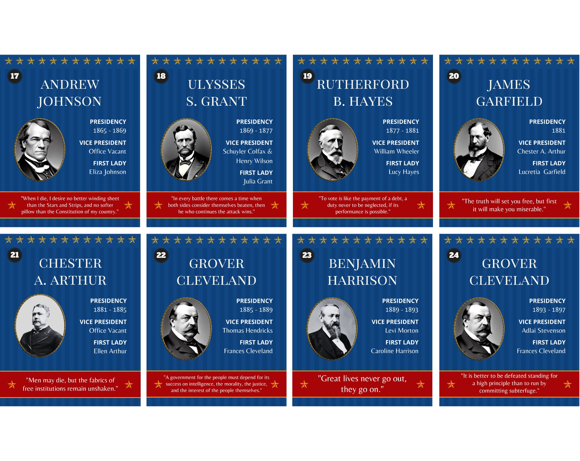 US Presidents Posters, United States Presidents, American Presidents ...