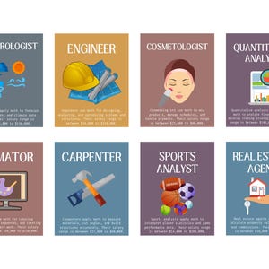 Math Careers Posters ( Set of 30), Math Classroom Decor, Educational ...