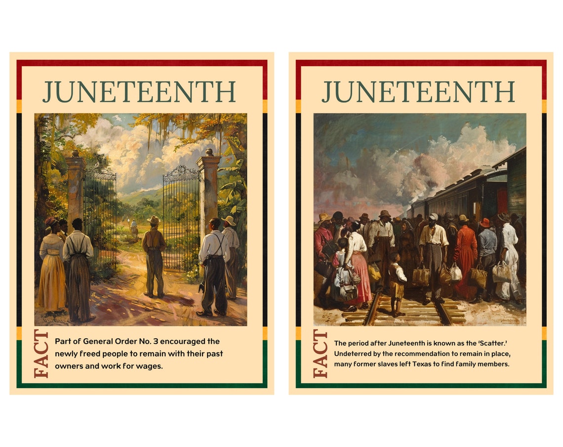 Juneteenth History Posters set of 8, Freedom Posters, Juneteenth ...