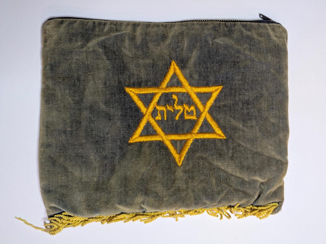 Antique Velvet Tallis Bag – Classic Design, Embroidered, Excellent ...