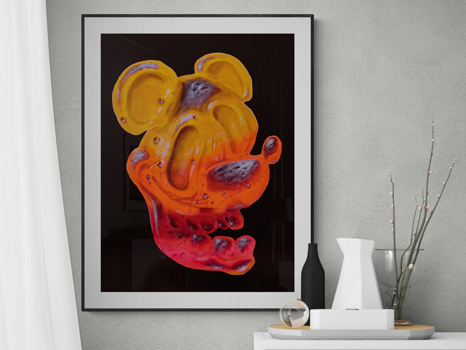 Original Surreal Mickey Mouse Cartoon Oil Painting on Canvas - Etsy