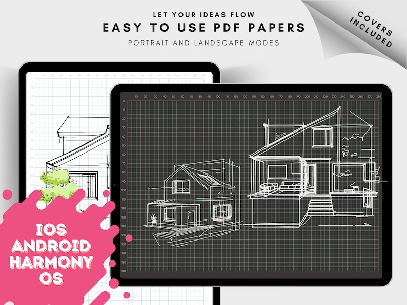 Digital Milimetric Grid Paper Template for Architects, Designers and ...