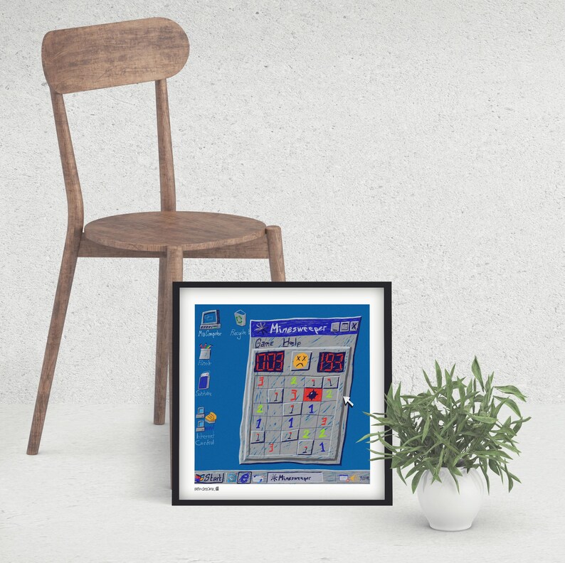 Minesweeper (fine Art Print-poster) - Etsy