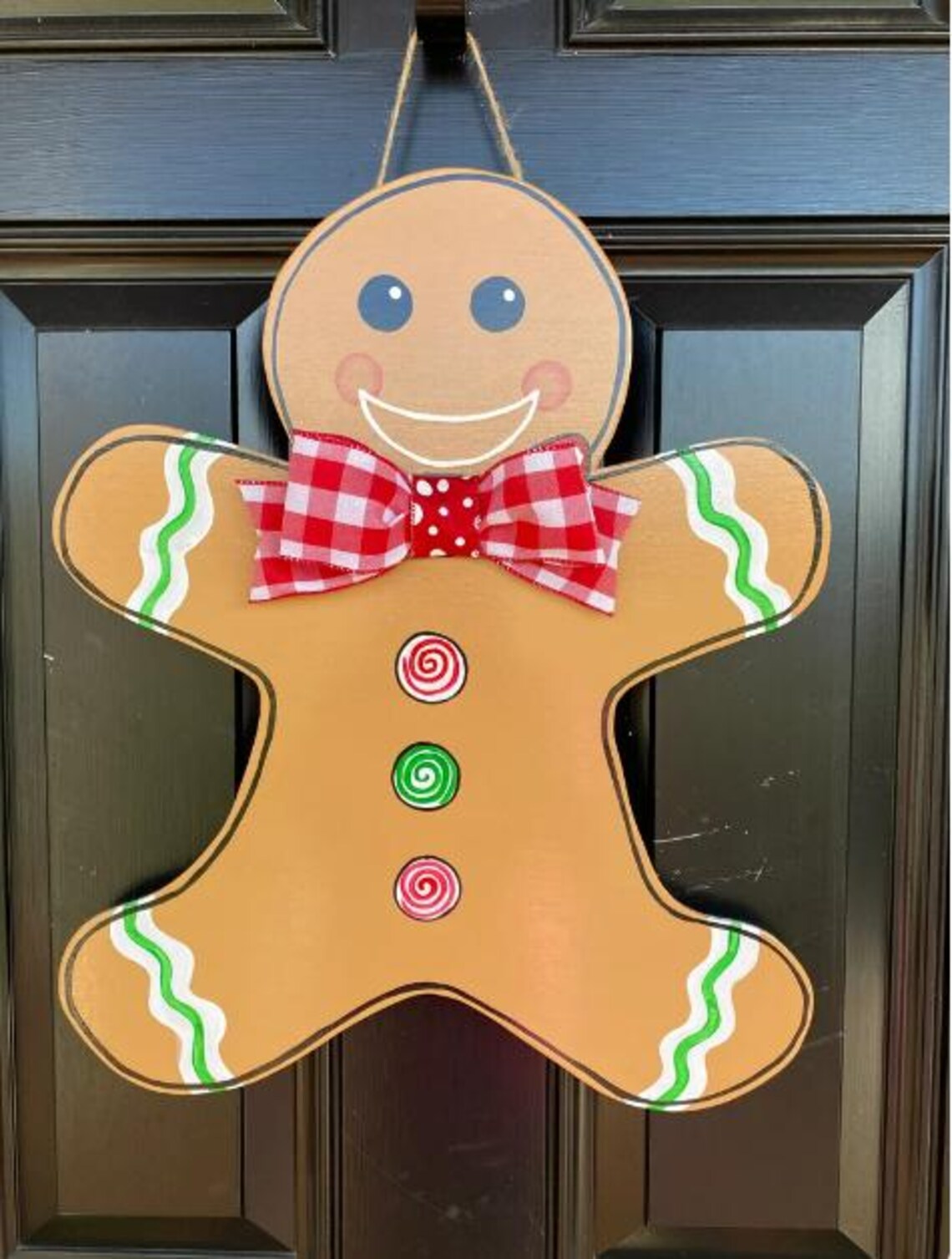 Gingerbread Man- 18" Door Hanger - Etsy