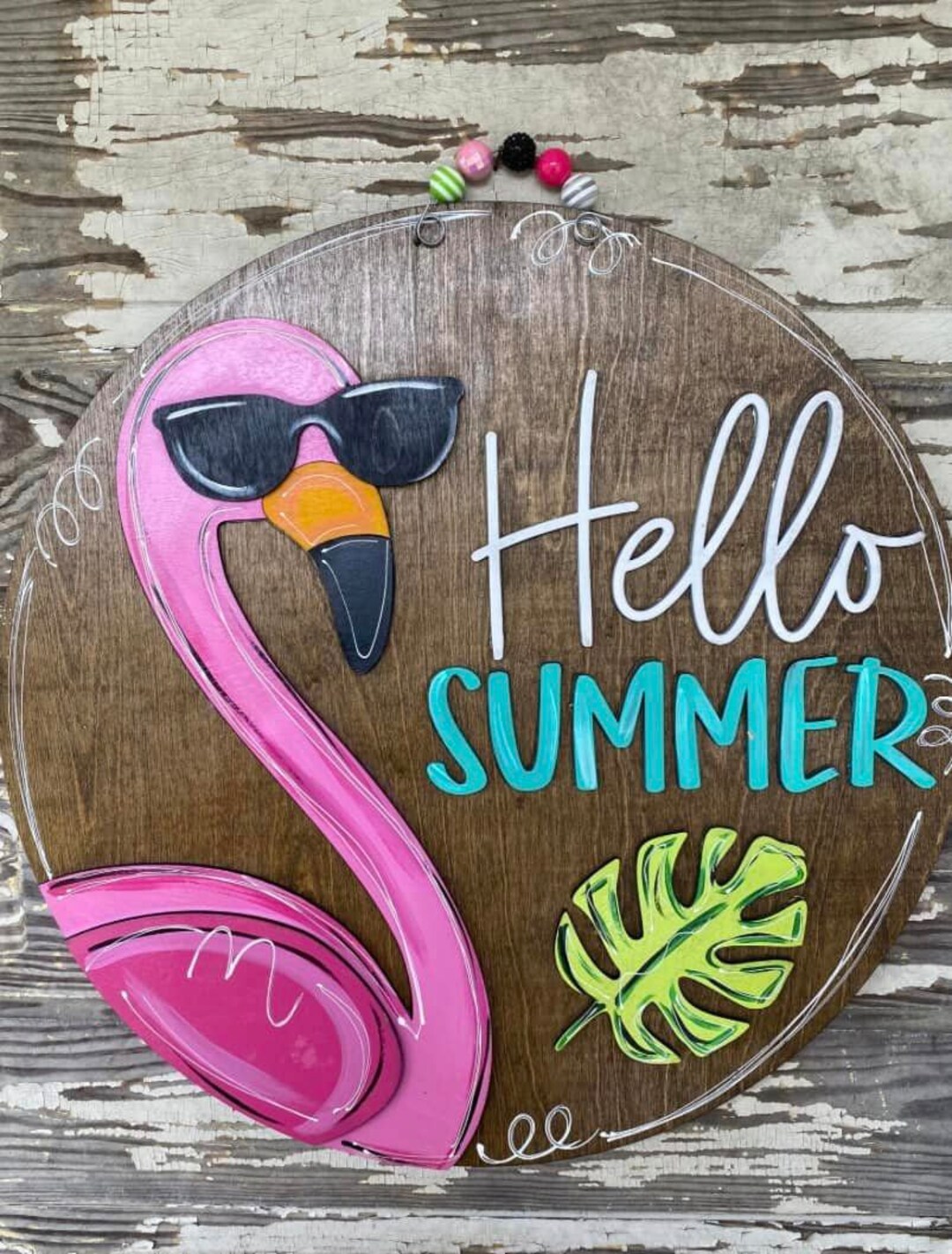 Flamingo Hello Summer (18 In) - Etsy