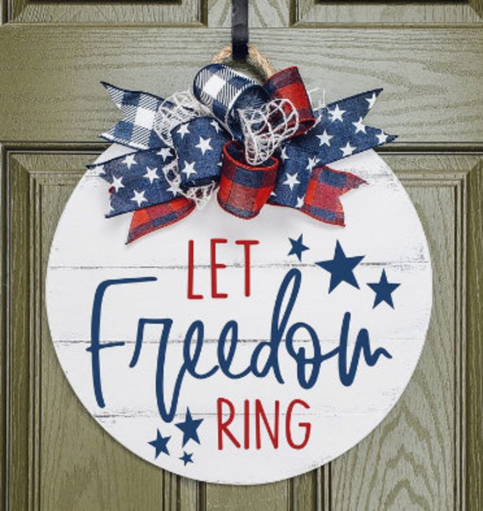Let Freedom Ring Door Hanger, 18" (customizable) - Etsy